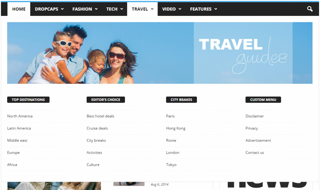 Menu & MegaMenu - tagDiv support