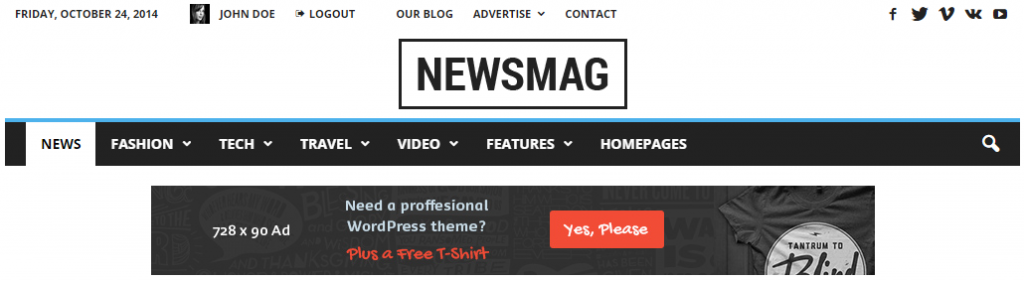 Header Styles - tagDiv support