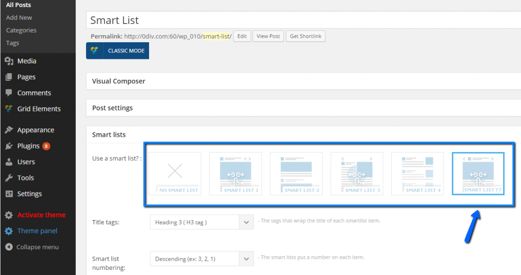 API - Smart Lists - Introduction - tagDiv support