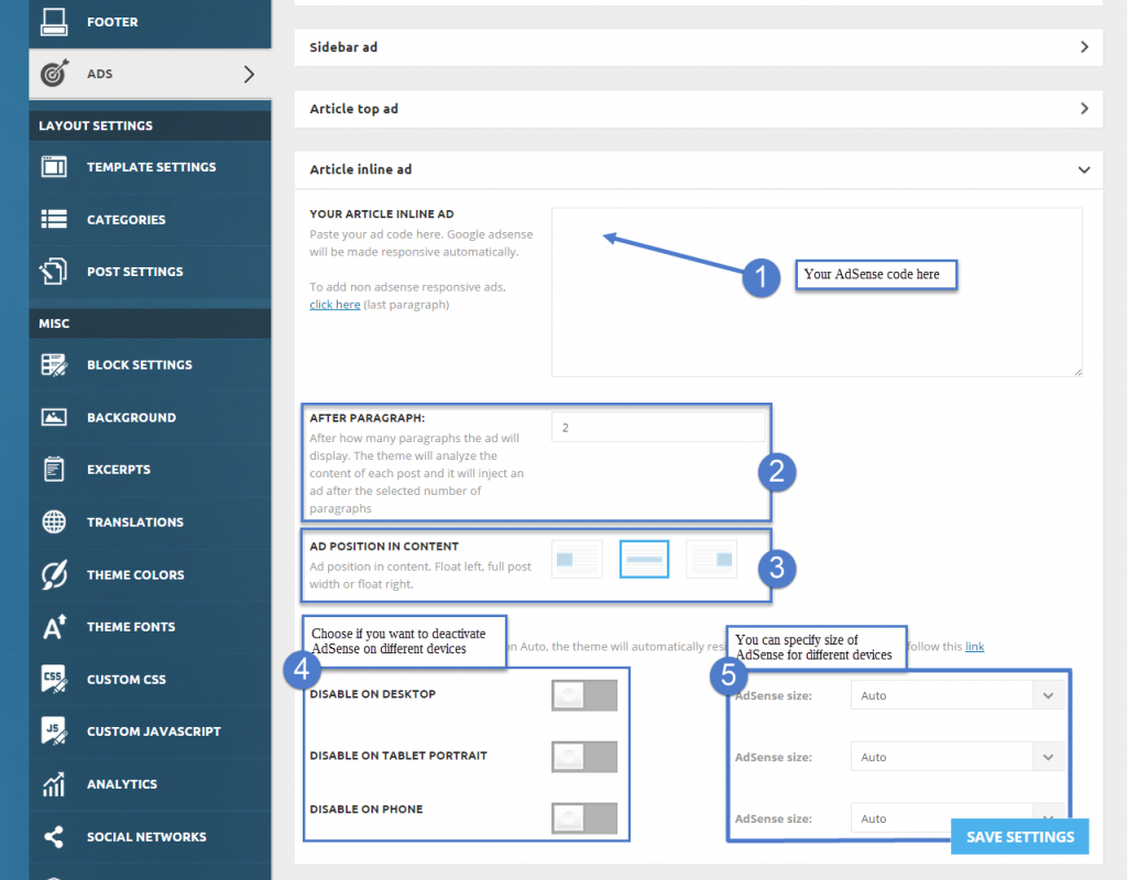 Newsmag Theme Ad System: Article ads