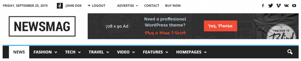 Newsmag documentation: How to set up Logo & Favicon