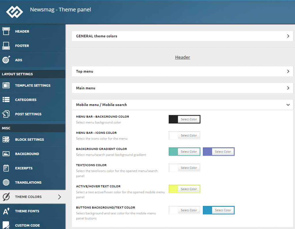 Newsmag Theme: Introduction to background usage