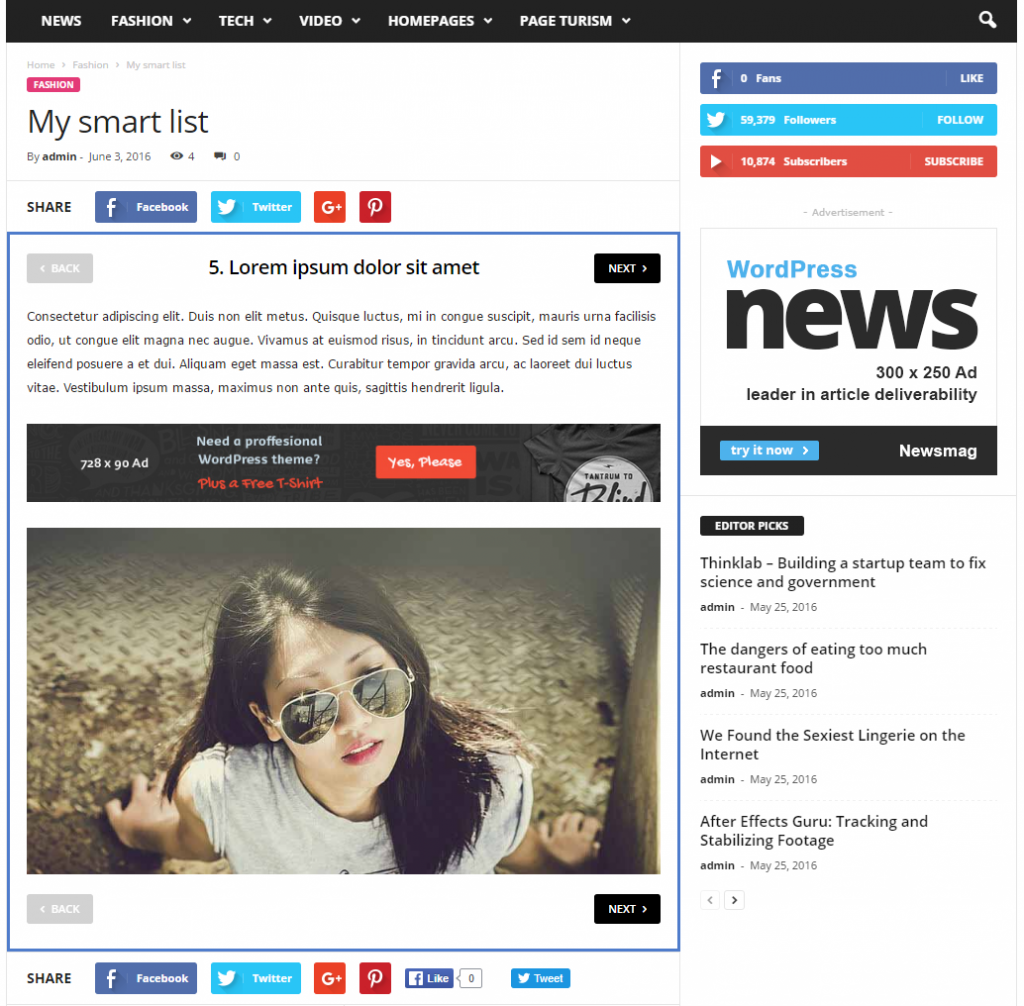 Newsmag Theme Documentation: Create elegant Smart Lists